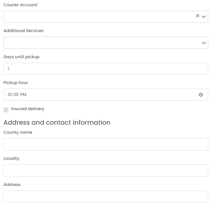 ecolet Courier Configuration – Instructions manual easySales